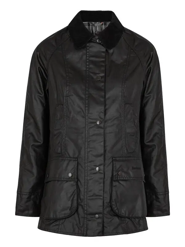 Barbour Beadnell Waxed Cotton Jacket - Black