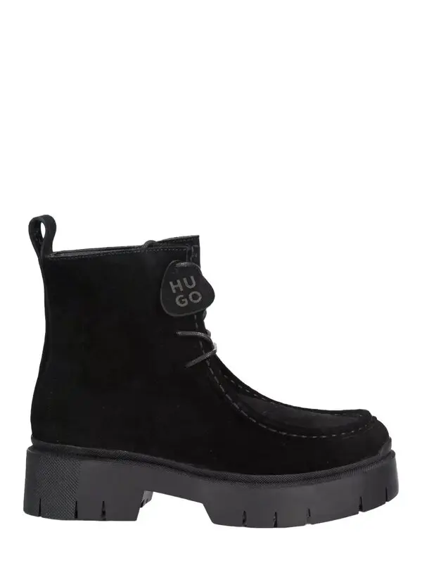 Hugo Suede Lace-up Boots - Black