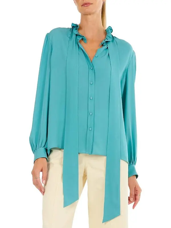 SECRET PON-PON Maribelle Blouse - Cyan Green