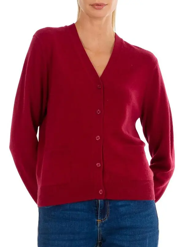 SECRET PON-PON Jacqueline Cardigan - Crimson Red