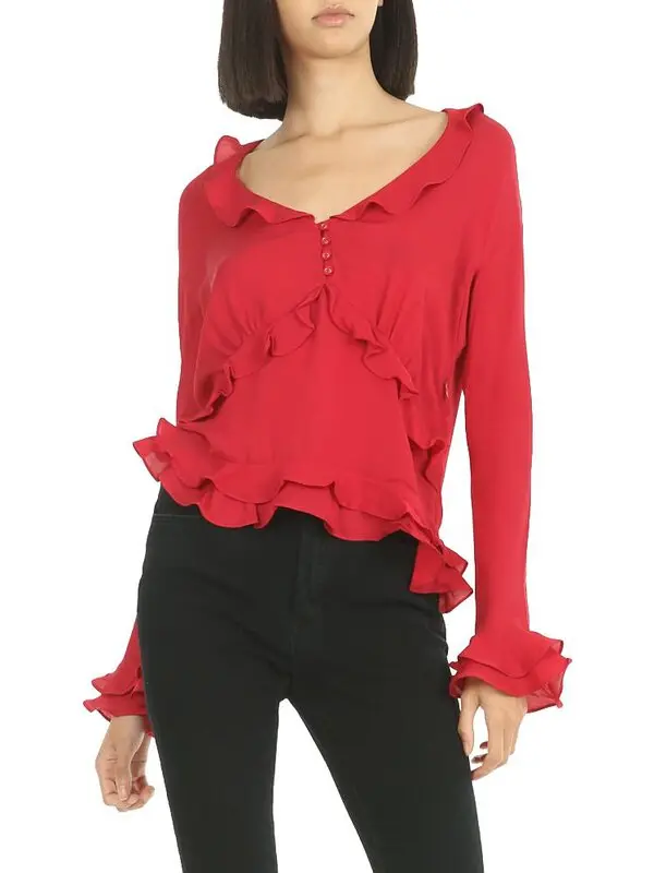 SECRET PON-PON Sander Blouse - Lipstick Red