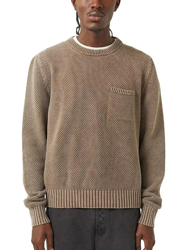 CORRIDOR Crewneck Pocket Sweater - Brown