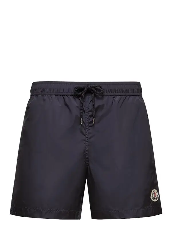 Moncler Logo Patch Swim Shorts - Blue