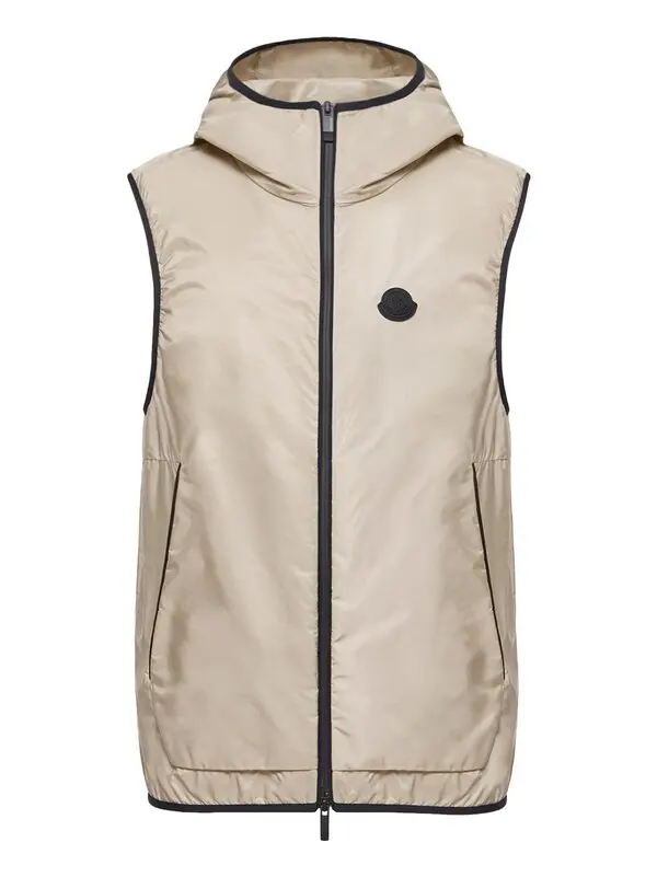 Moncler Moretan Hooded Vest - Beige