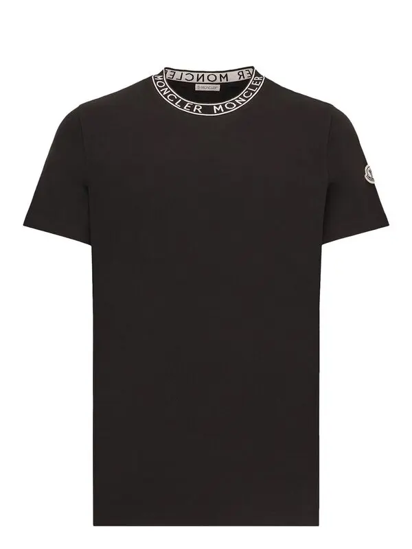 Moncler Logo-trimmed Cotton T-shirt - Black