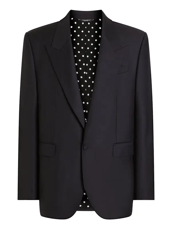 Dolce & Gabbana Single-breasted Sicilia Virgin Wool Jacket - Blue