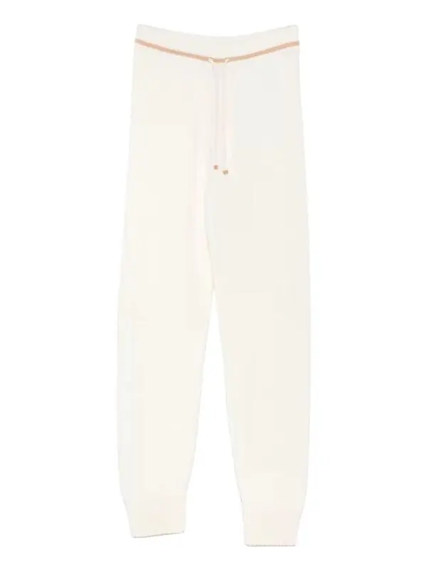 Eleventy Drawstring Knitted Track Pants - Neutrals