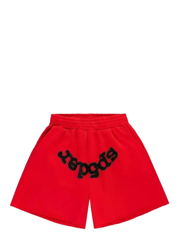 SP5DER Studded Shorts - Red