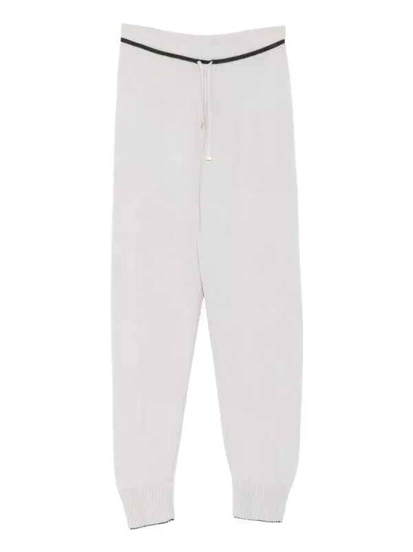 Eleventy Drawstring Knitted Track Pants - Grey