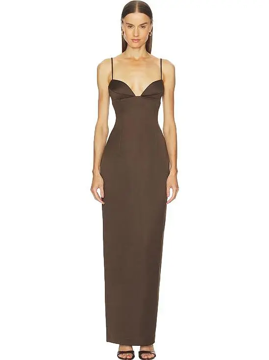 CAMILA COELHO Teodora Gown - Chocolate