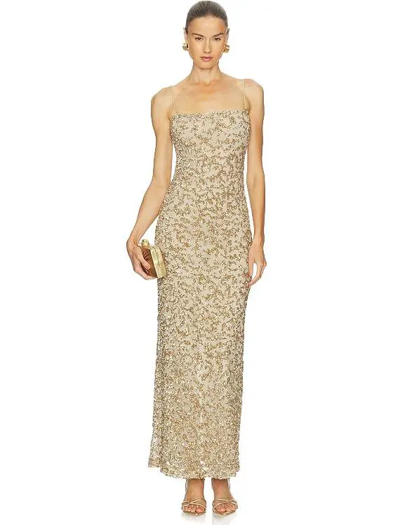 CAMILA COELHO Kinsley Maxi Dress - Champagne