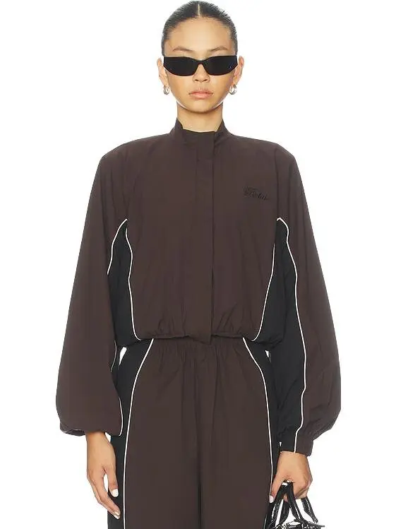 ROTATE BY BIRGER CHRISTENSEN Crispy Woven Jacket - Mole Combo