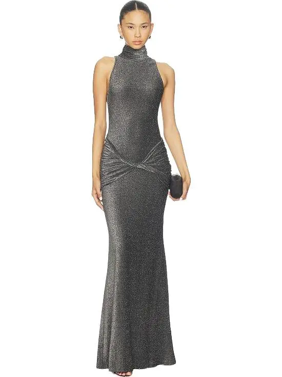 Delfi Roya Maxi Dress - Gunmetal