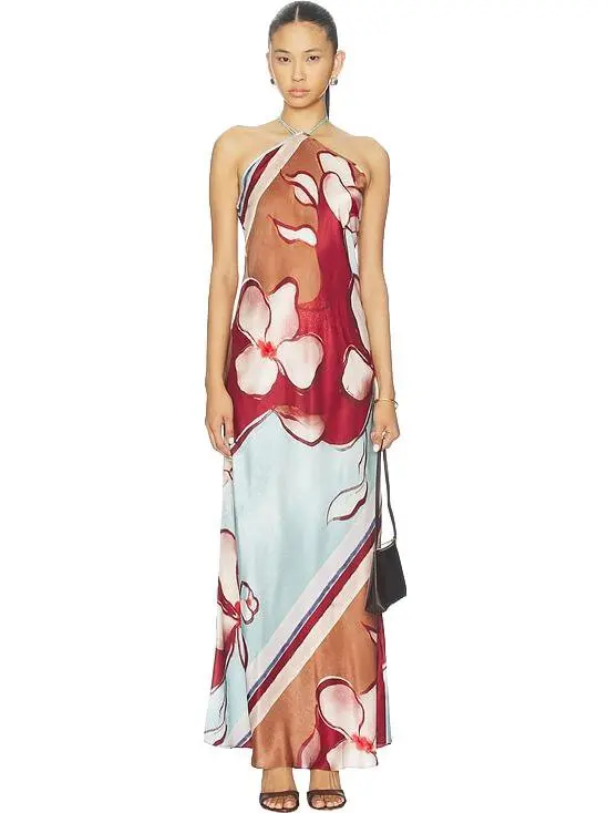 ROAME. Tulula Halter Dress - Marisol Bloom