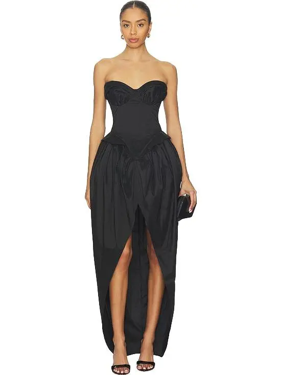 CAMILA COELHO Amaranta Maxi Dress - Black
