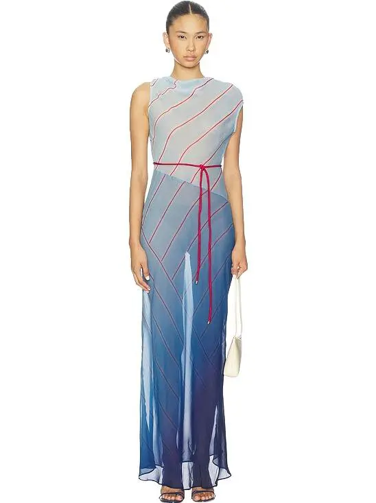 ROAME. Capri Maxi Dress - Stripes Of The Seas