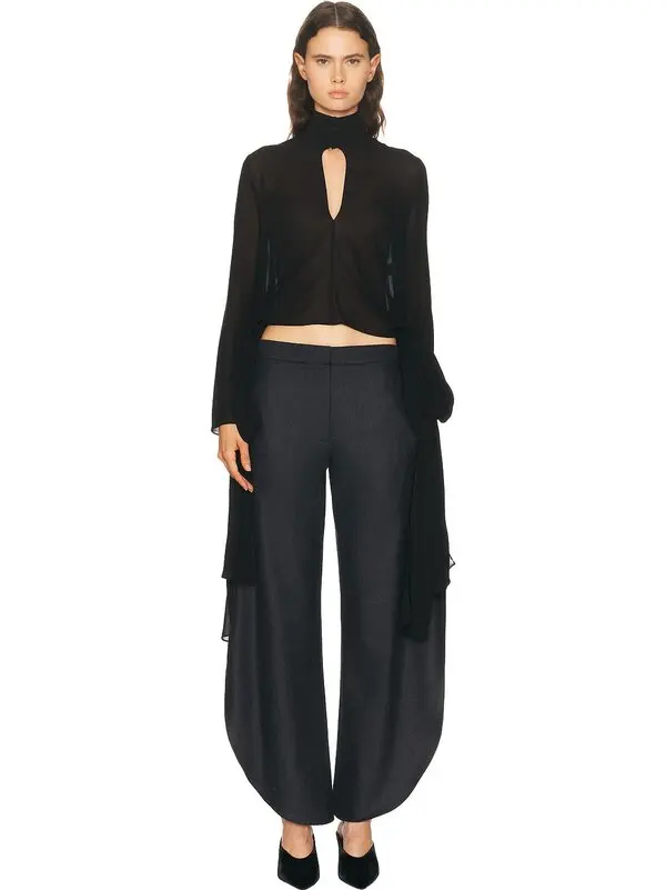 Alaïa Maxi Bow Blouse - Noir Alaia