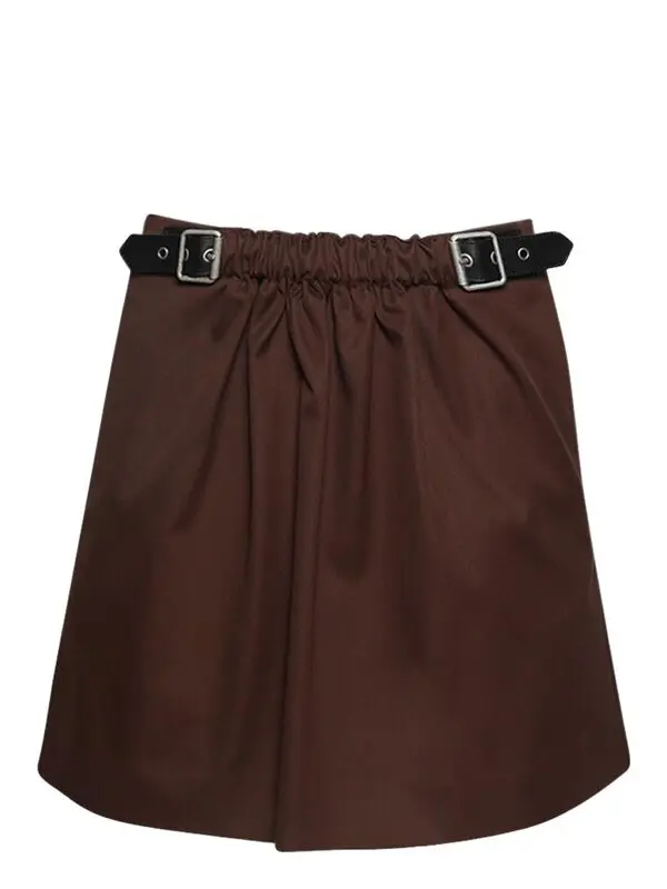 Loewe Belted Mini Skirt - Brown
