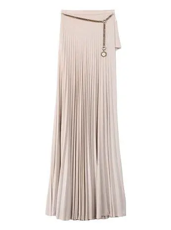 Elisabetta Franchi Maxi Pleated Skirt - Beige