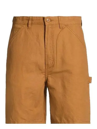 JACK & JONES Casual Solid Color Woven Shorts - Beige