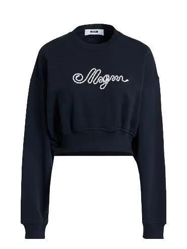 MSGM Cotton French Terry Sweatshirt - Grey