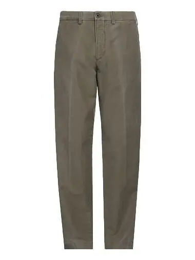 Incotex Cotton Elastane Moleskin Pants - Military Green