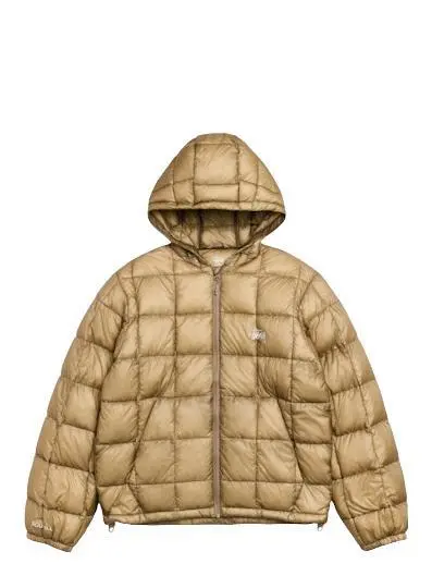 StÜssy Midweight Hooded Puffer Jacket - Khaki