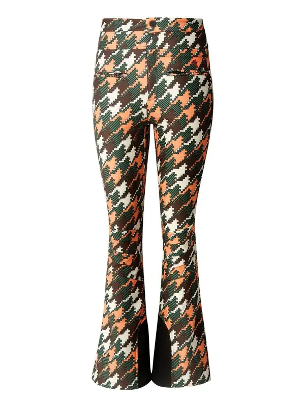 Perfect Moment High-waist Aurora Flare Ski Pant - Scratch-houndstooth