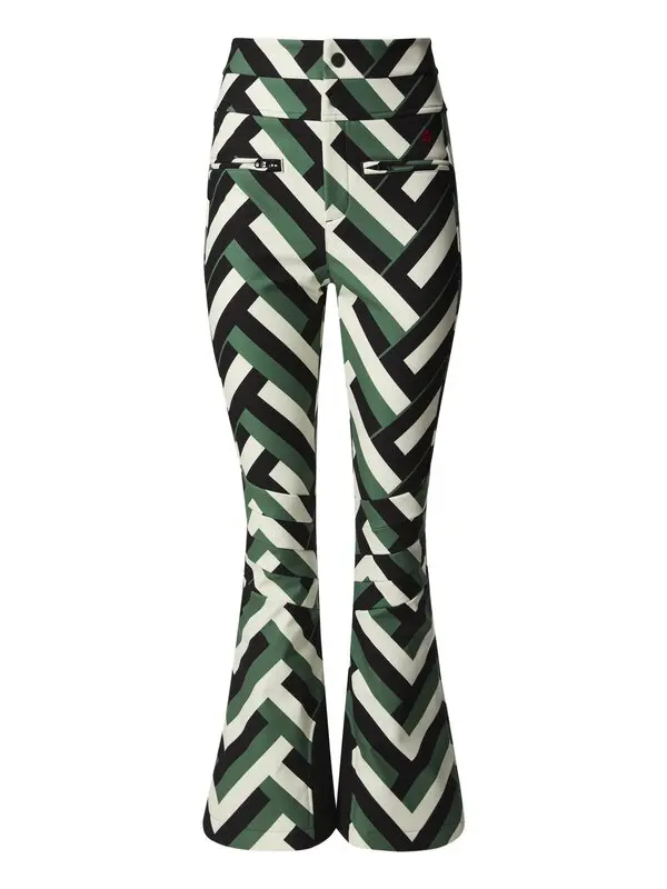 Perfect Moment High-waist Aurora Flare Ski Pant - Waffle-green