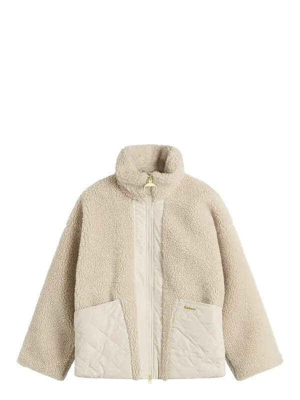 Barbour Brawby Fleece - Silver Cloud/oatmeal