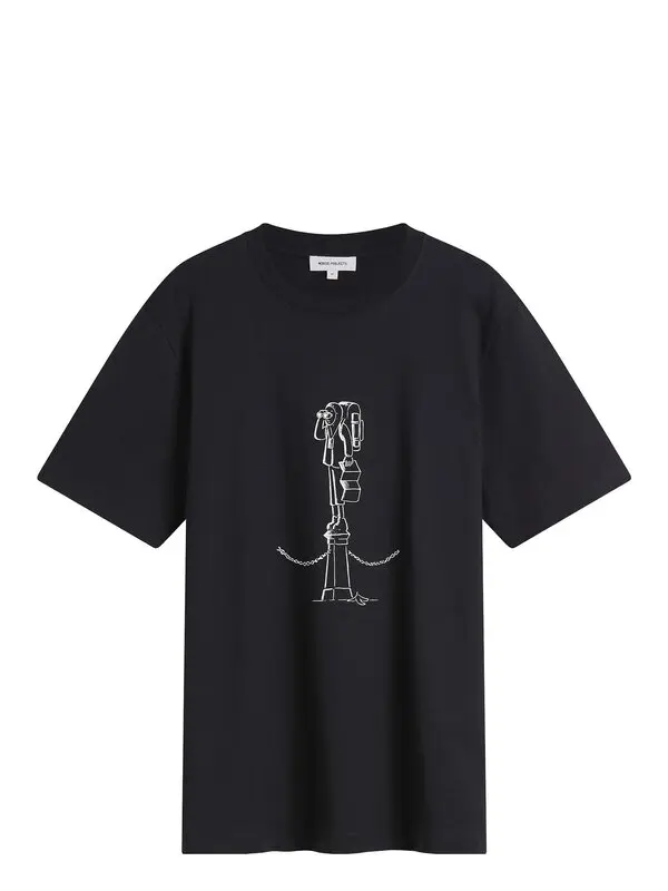 Norse Projects X Daniel Frost Map Master Print T-shirt - Dark Navy