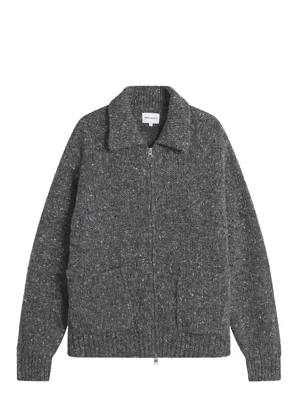 Norse Projects Erik Donegal Diamond Jacket - Charcoal Grey