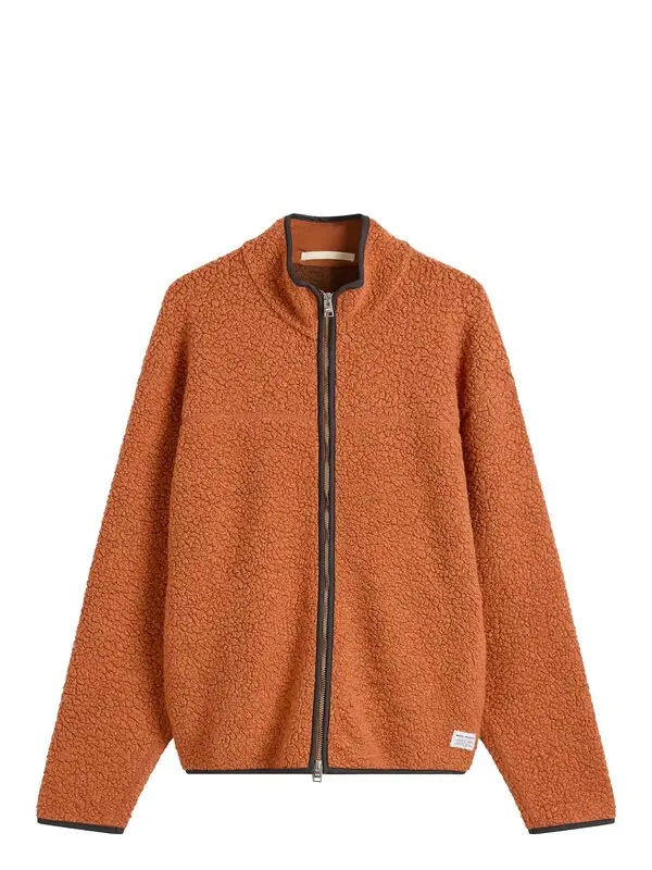 Norse Projects Bjorn Sherpa Wool Fleece Jacket - Golden Orange
