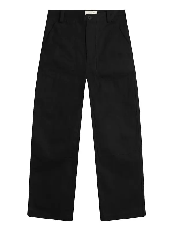 Studio Nicholson Denver Cotton Canvas Workwear Pant - Black