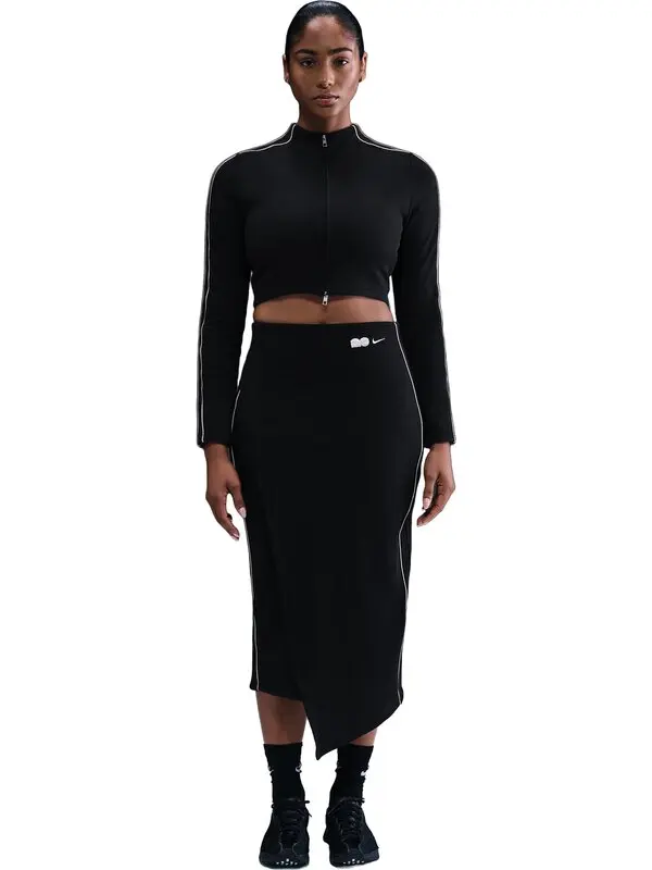 Nike High-waisted Ribbed Maxi Skirt - Black