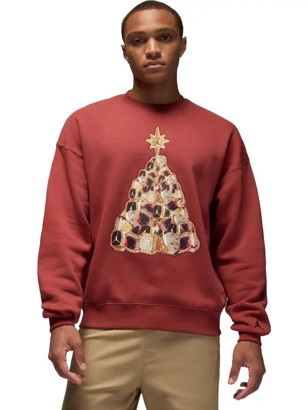 JORDAN Brooklyn Fleece Crew-neck Sweatshirt - Red