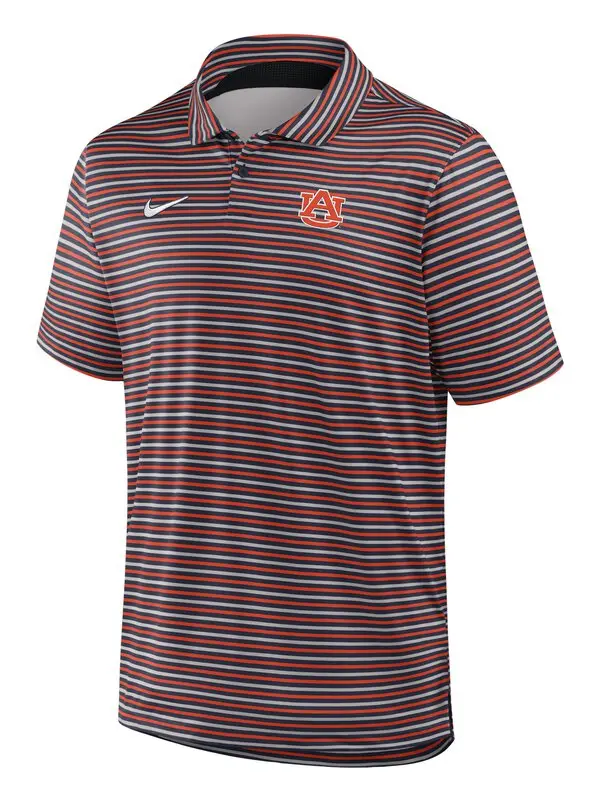 Nike Auburn Tour Stripe Dri-fit College Polo - Blue
