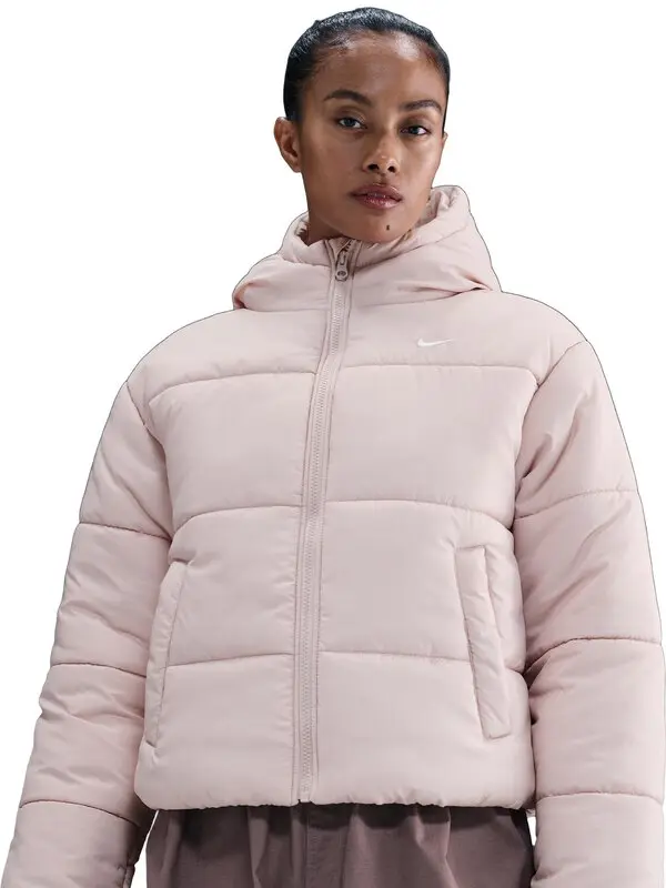 Nike Sportswear Classic Puffer Therma-fit Loose Hooded Jacket - Pink