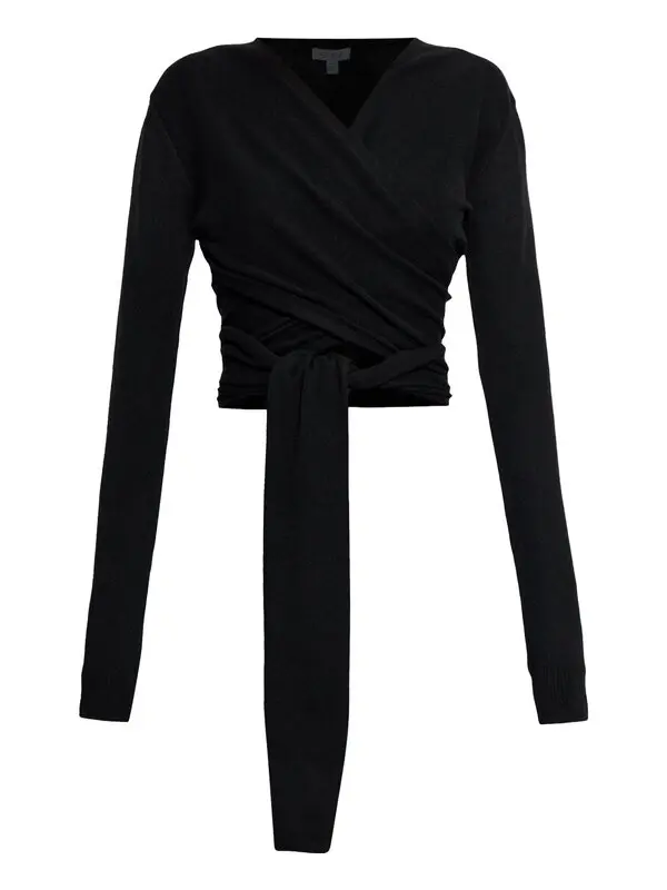 Alaïa Cardigan With Decorative Tie - Black