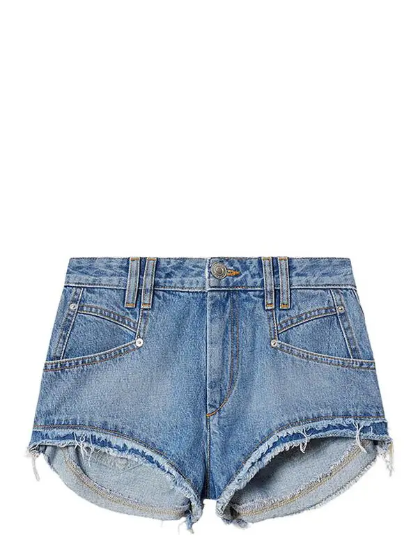 Isabel Marant Eneidala Mini Denim Shorts - Light Blue