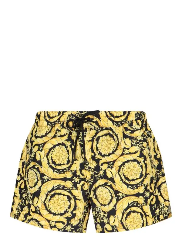 Versace Barocco Print Swimming Shorts - Gold