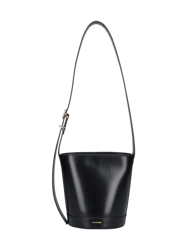 JIL SANDER Cannolo Bucket Bag - Black
