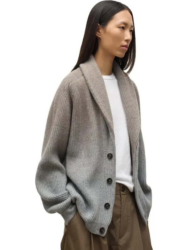 Johnstons Of Elgin Pioneer Cashmere Cardigan - Grey