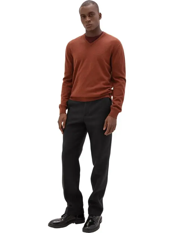 Johnstons Of Elgin Cashmere V-neck Jumper - Orange