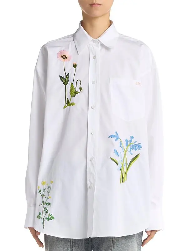 Stella McCartney Flower Embroidered Shirt - Pure White