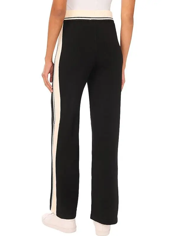 Vince Camuto Contrast Trim Track Pants - Rich Black