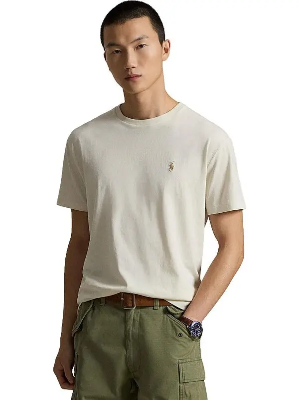 Polo Ralph Lauren Classic Fit Jersey Crewneck T-shirt - Cream