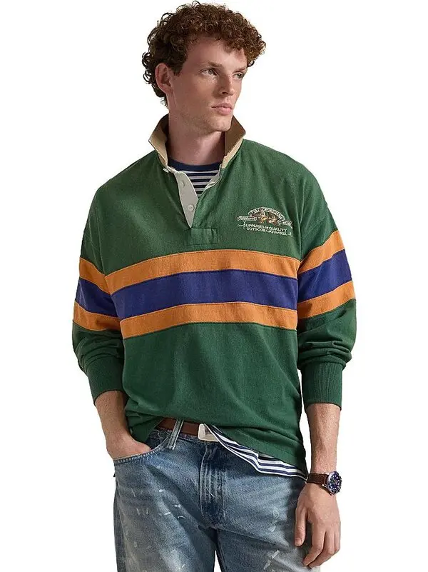 Polo Ralph Lauren Vintage Fit Embroidered Rugby Shirt - Green