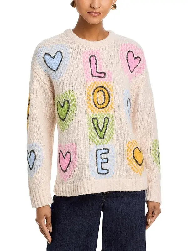 Cinq À Sept Chunky Love Sweater - Ivory Multi