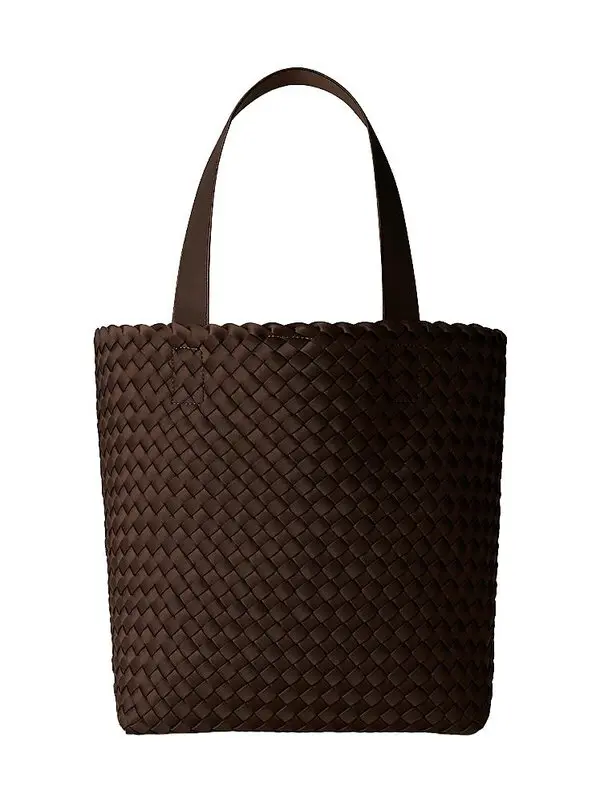 NAGHEDI Cosmo Large Woven Tote Bag - Chocolate